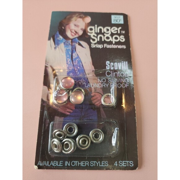 Scovill | Other | Vintage New Ginger Snaps Snap Fasteners Scovill ...